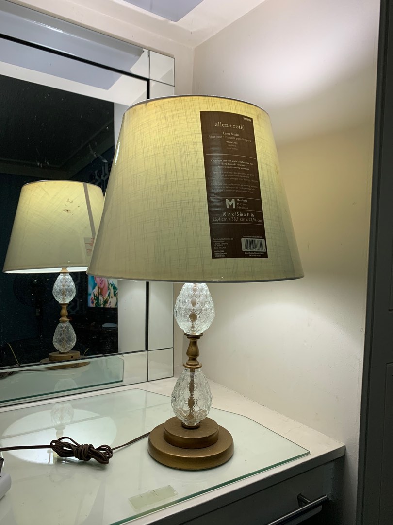 Crystal Base Lamp Shade (1piece Only), Furniture & Home Living ...