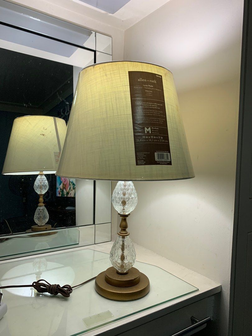 Crystal Base Lamp Shade (1piece Only), Furniture & Home Living ...