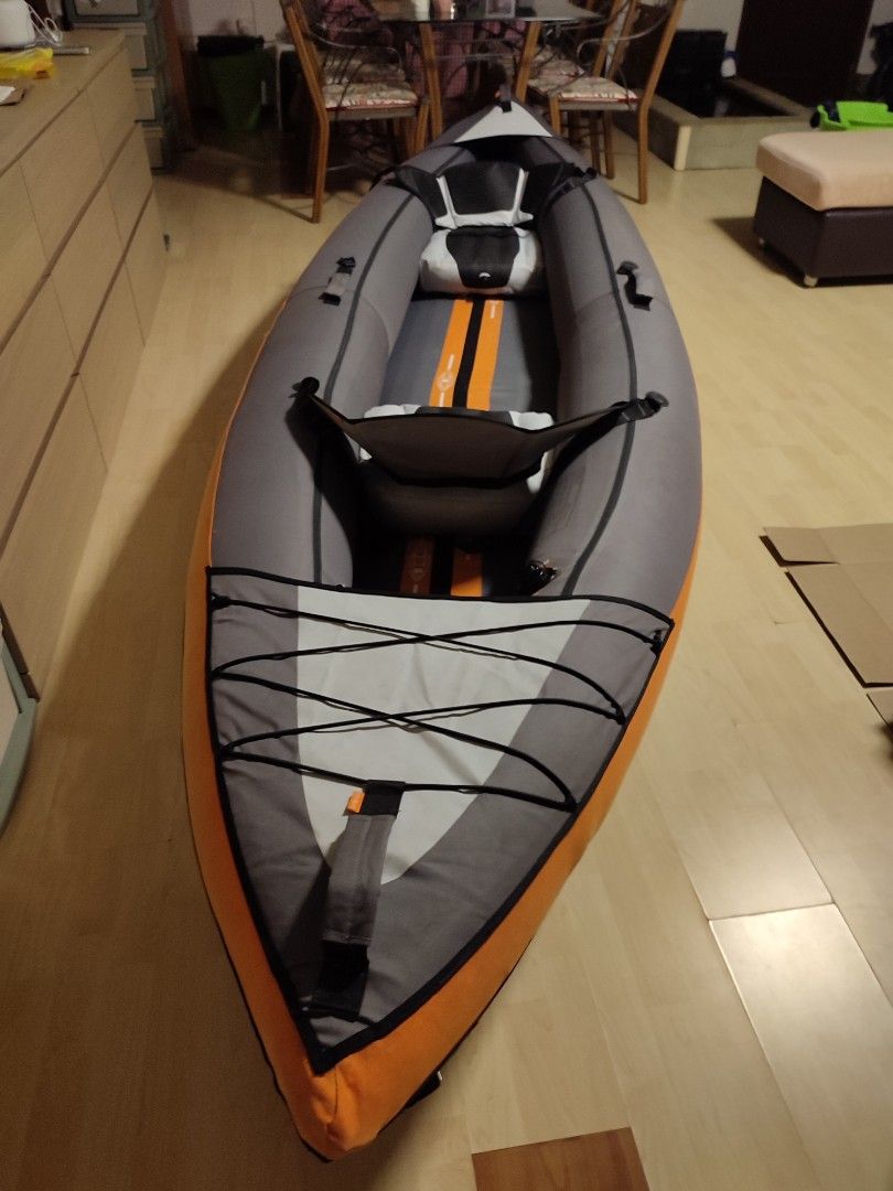 Decathlon Inflatable Kaya Itiwit100-3 Persons - Orange, Sports ...