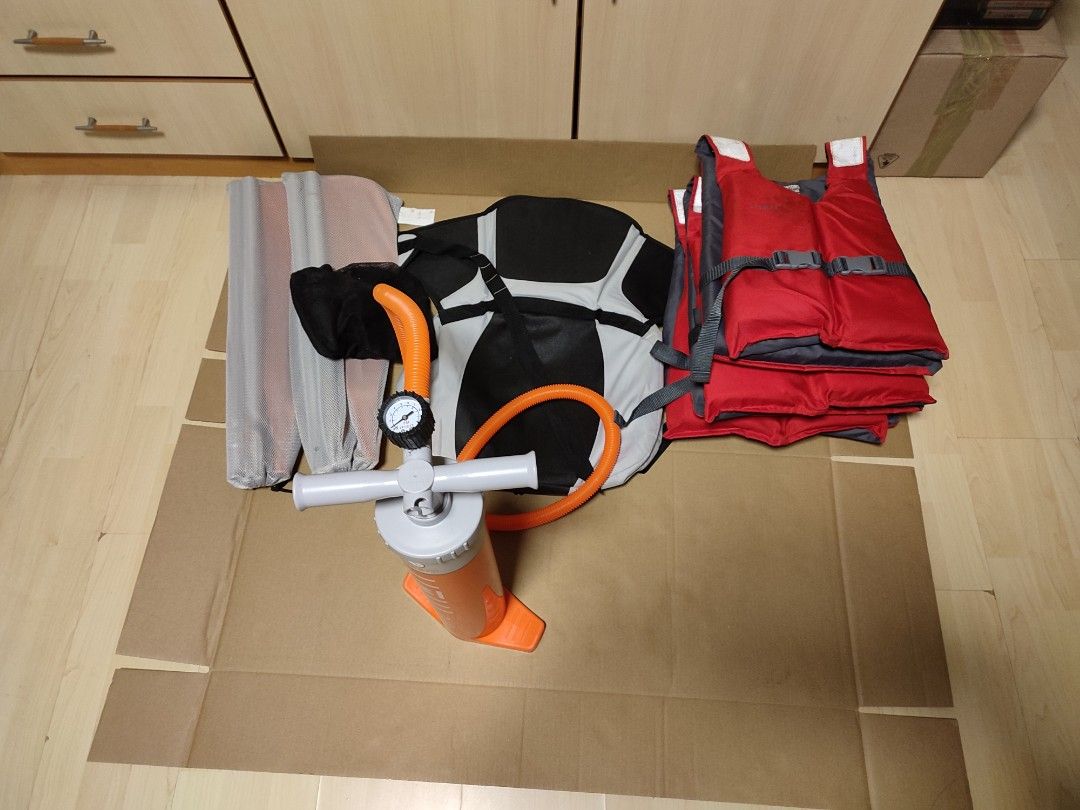 Decathlon Inflatable Kaya Itiwit100-3 Persons - Orange, Sports ...