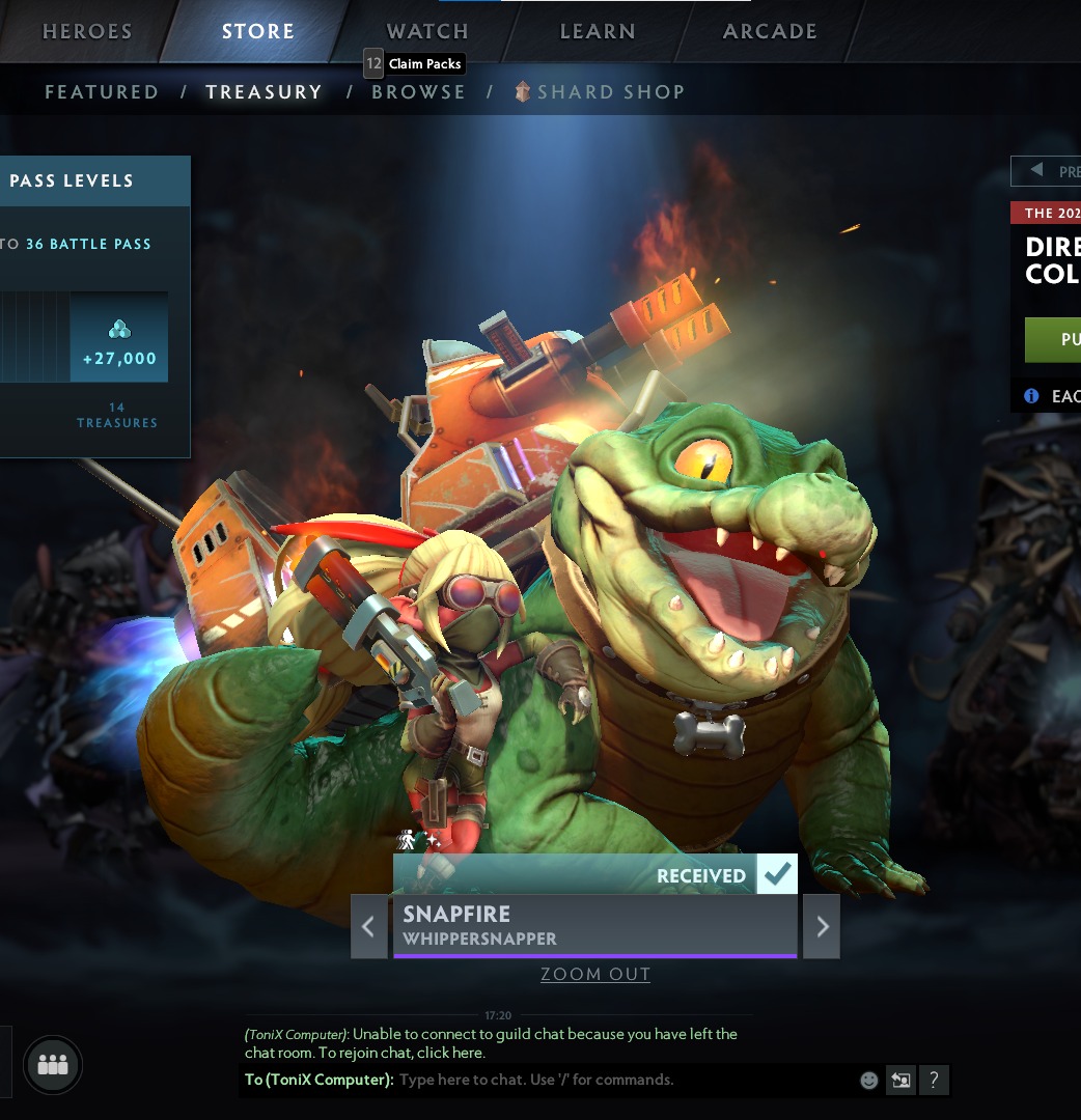 Dota 2 Collector's Cache 2022 PART 1 (Snapfire - Whippersnapper), Video ...