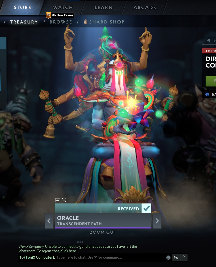 Dota 2 Collector's Cache 2022 PART 2 (Oracle -Transcendent Path), Video ...