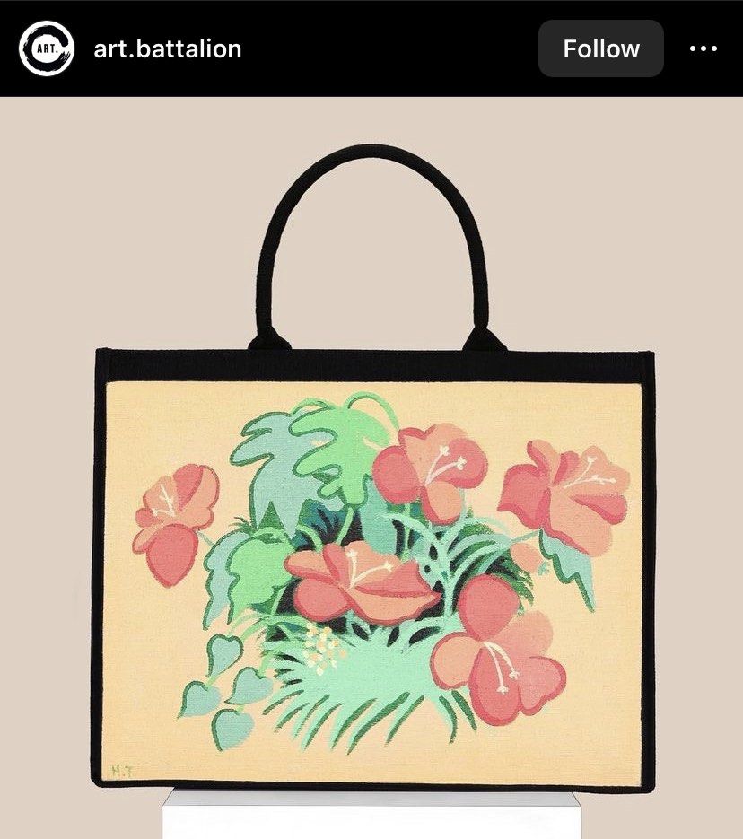 Duck Art Battalion Bunga Raya shopping bag, Women's Fashion, Bags ...