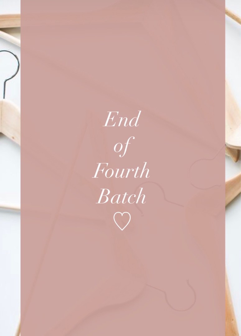 End of Fourth Batch, Announcements on Carousell