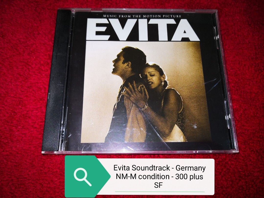 Evita Soundtrack CD, Hobbies & Toys, Music & Media, CDs & DVDs on Carousell