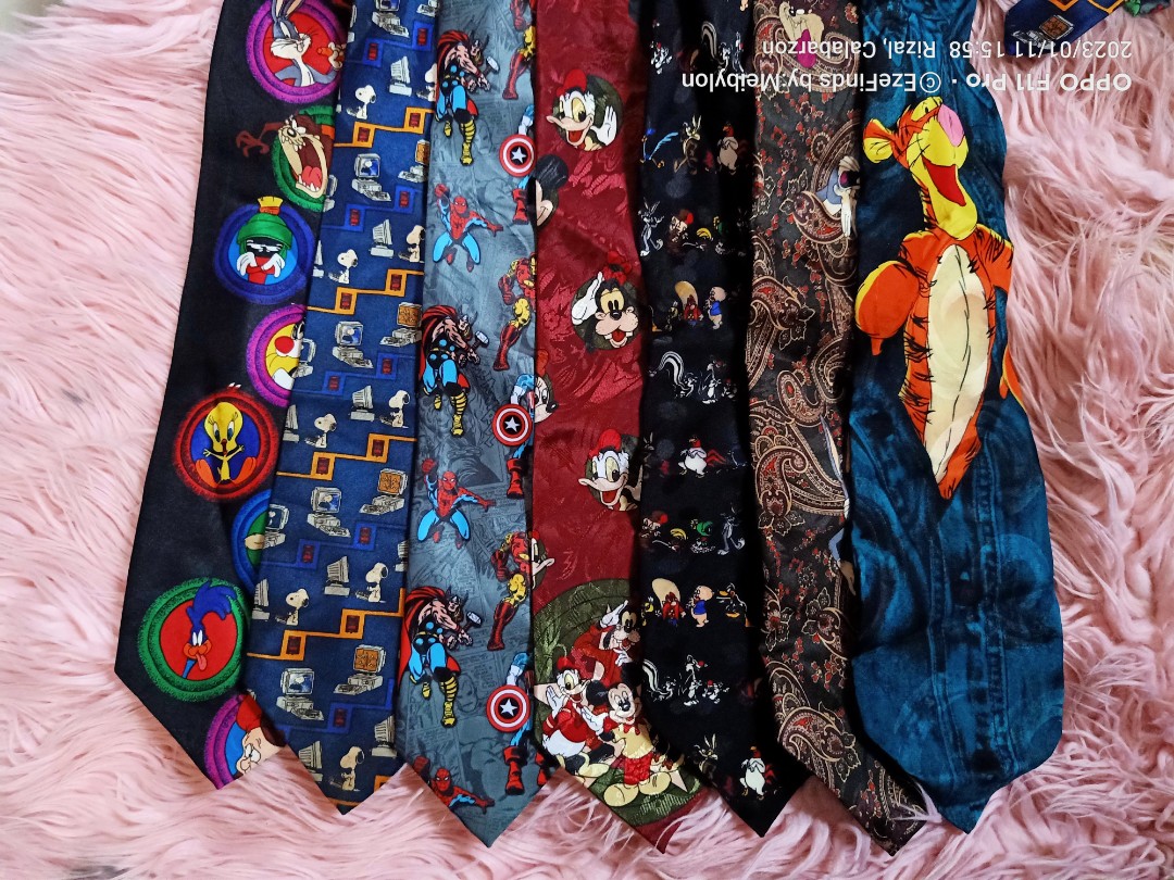 EZEFINDS BRANDED NECKTIE Looney Tunes and Disney, Men's Fashion ...