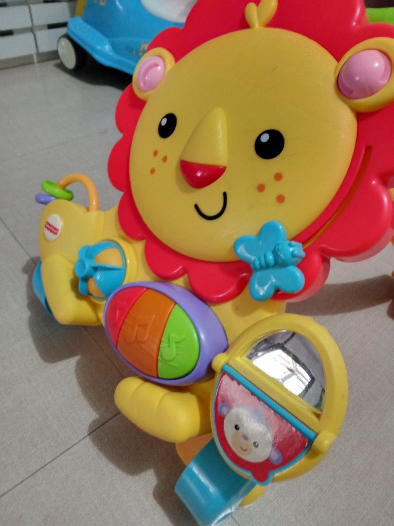 Fisher Price Musical Lion Push Walker, Babies & Kids, Infant Playtime ...