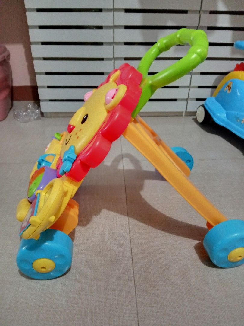 Fisher Price Musical Lion Push Walker, Babies & Kids, Infant Playtime ...