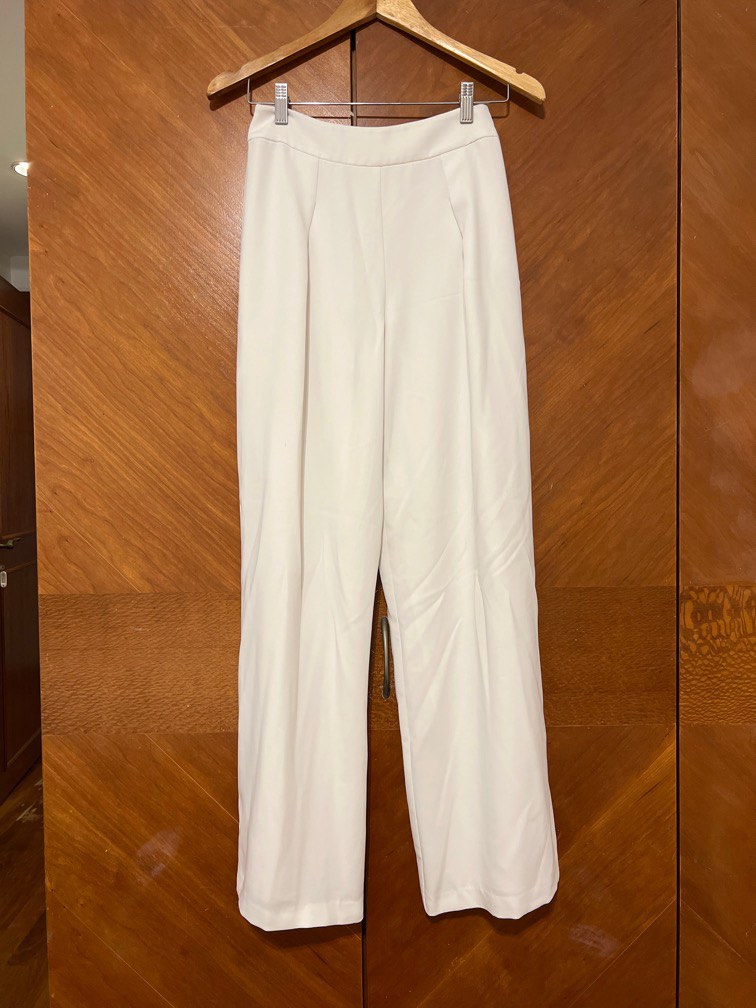 Forever New White Full Pants, Women's Fashion, Bottoms, Other Bottoms ...