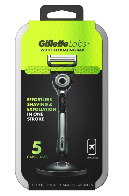 Travel Case Shaver | Gillette Labs with Exfoliating Bar Razor and ...