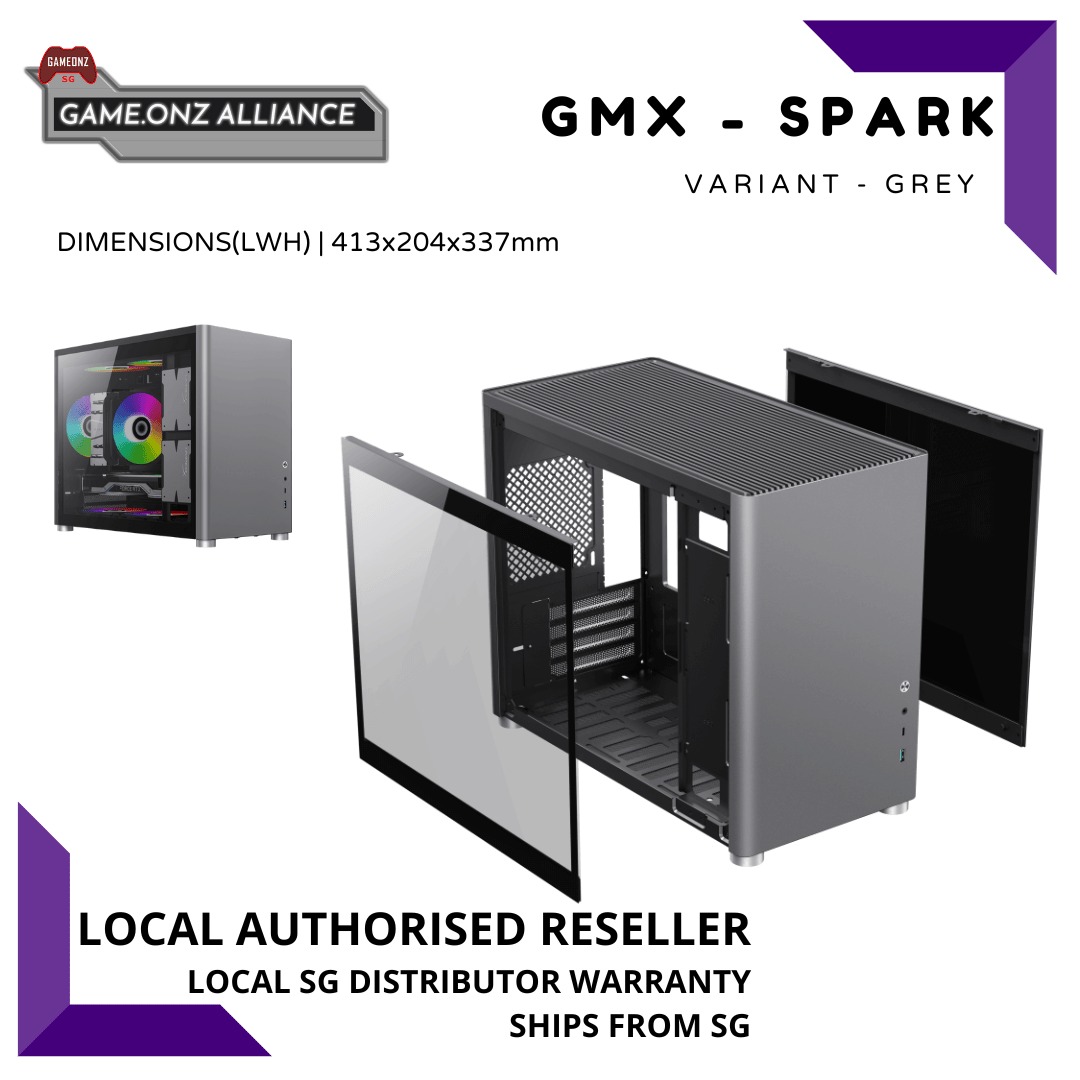 GREY | GAMEMAX SPARK - GREY SFF PC CASING MINI CHASSIS | MATX ITX MOBO ...