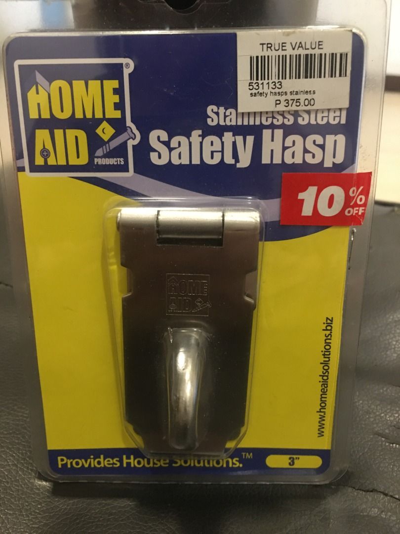 Home Aid Stainless Steel Safety Hasp 3", Furniture & Home Living, Home Improvement ...
