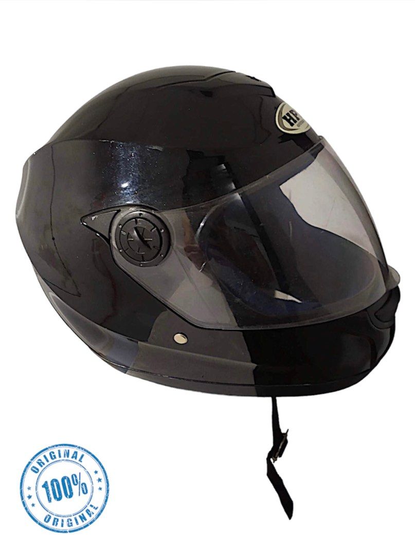 HPH ORIGINAL FULL FACE HELMET GLOSSY BLACK, Motorbikes, Motorbike Parts ...