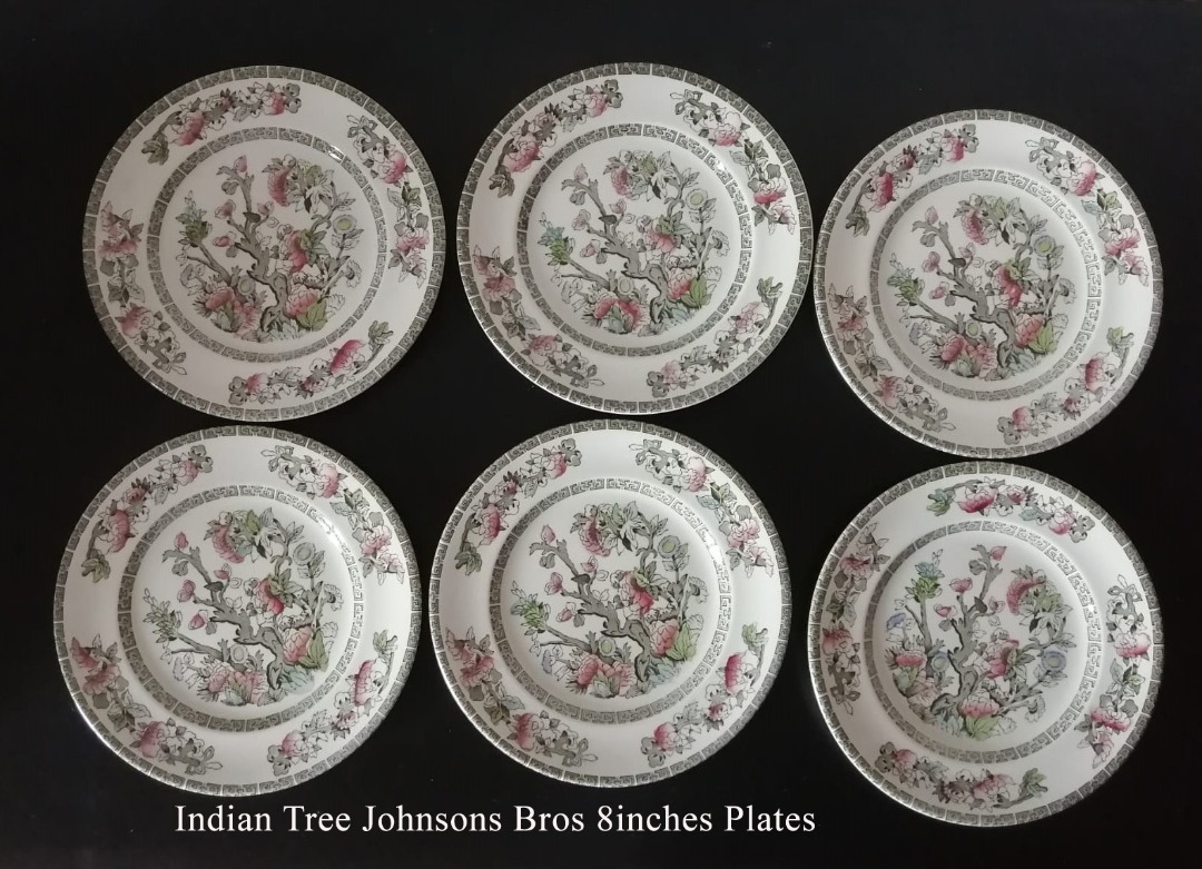 Indian Tree Johnson Bros England 8 inches Plates, Hobbies & Toys ...