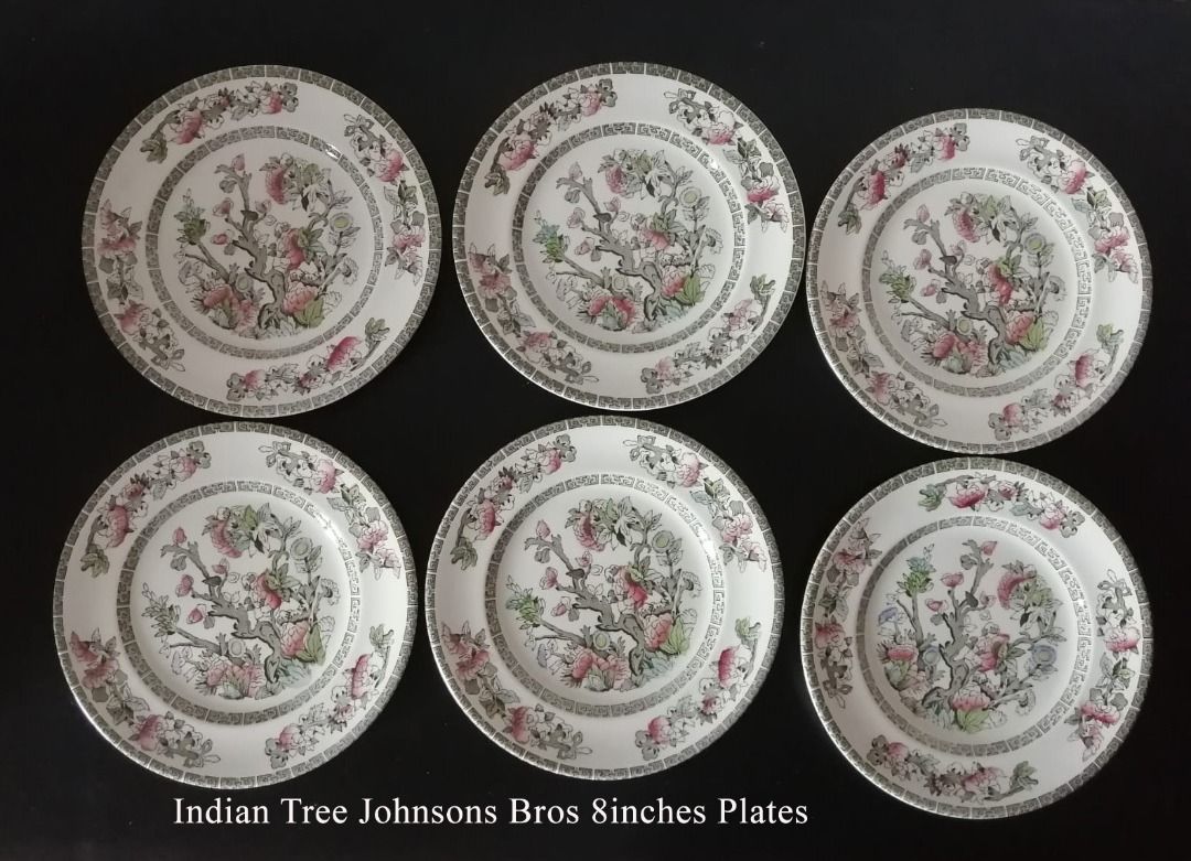 Indian Tree Johnson Bros England 8 inches Plates, Hobbies & Toys ...
