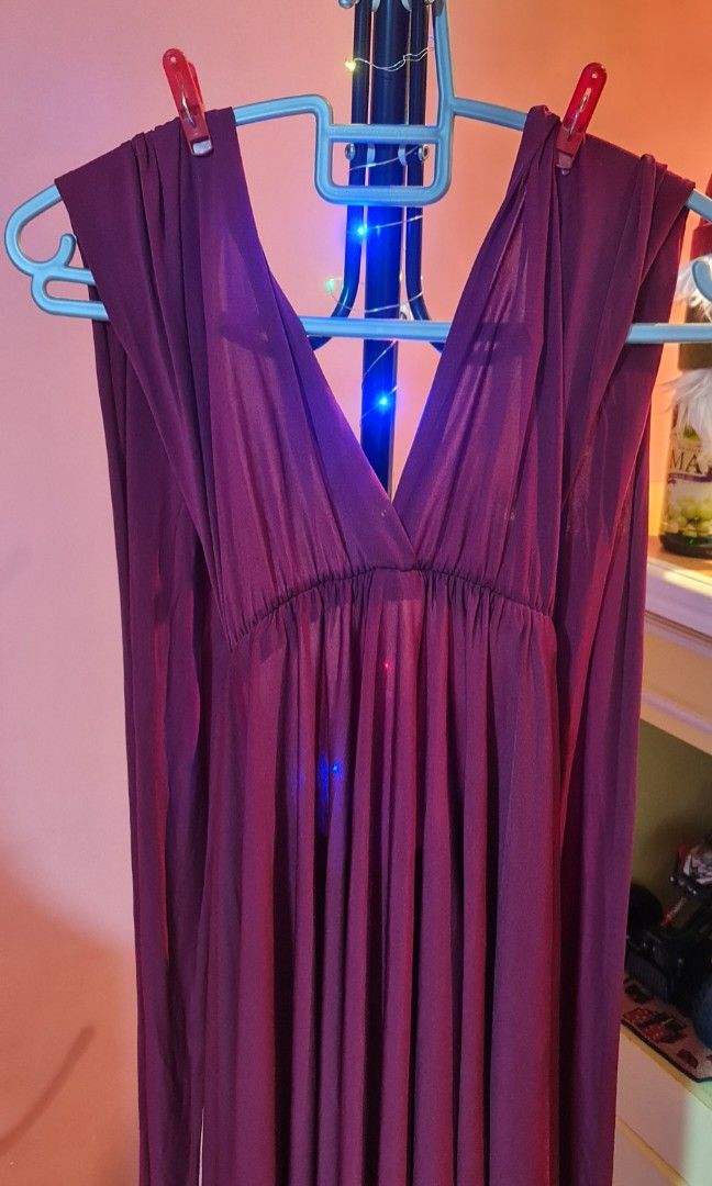 Infinity Dress Maroon, Women's Fashion, Dresses & Sets, Evening dresses ...