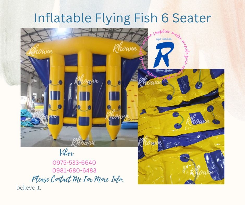 Inflatable Flying Fish 6-Seater Water Sport Equipment, Sports Equipment ...