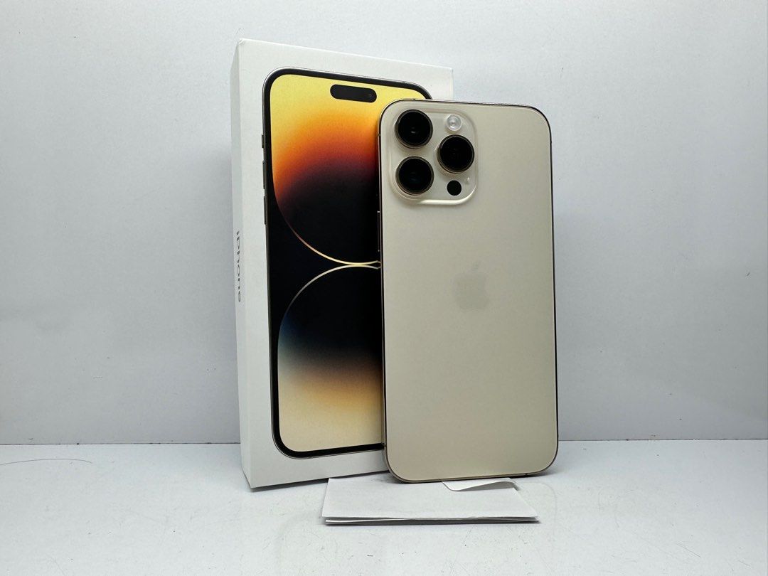 iPhone 14 Pro max 128gb Gold Local set 4 week old, Mobile Phones ...