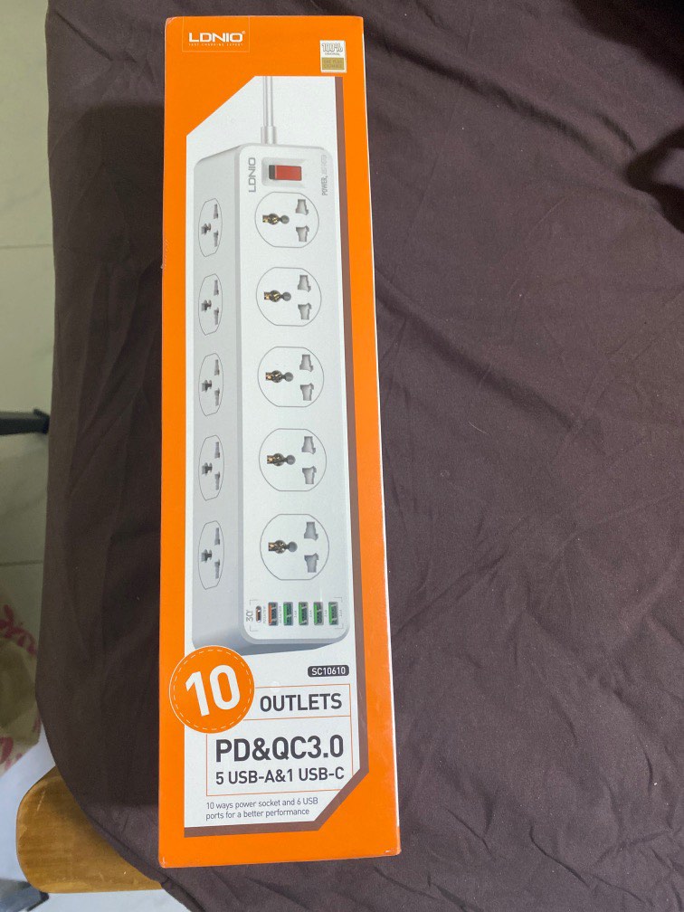 LDNIO Fast Charging Expert 10 outlets power socket and 6 USB ports, TV ...