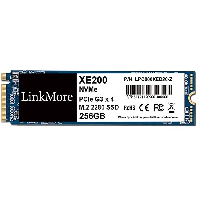 LinkMore XE200 256GB M.2 NVMe SSD 2280 Form Factor PCIe Gen 3x4 NVMe ...