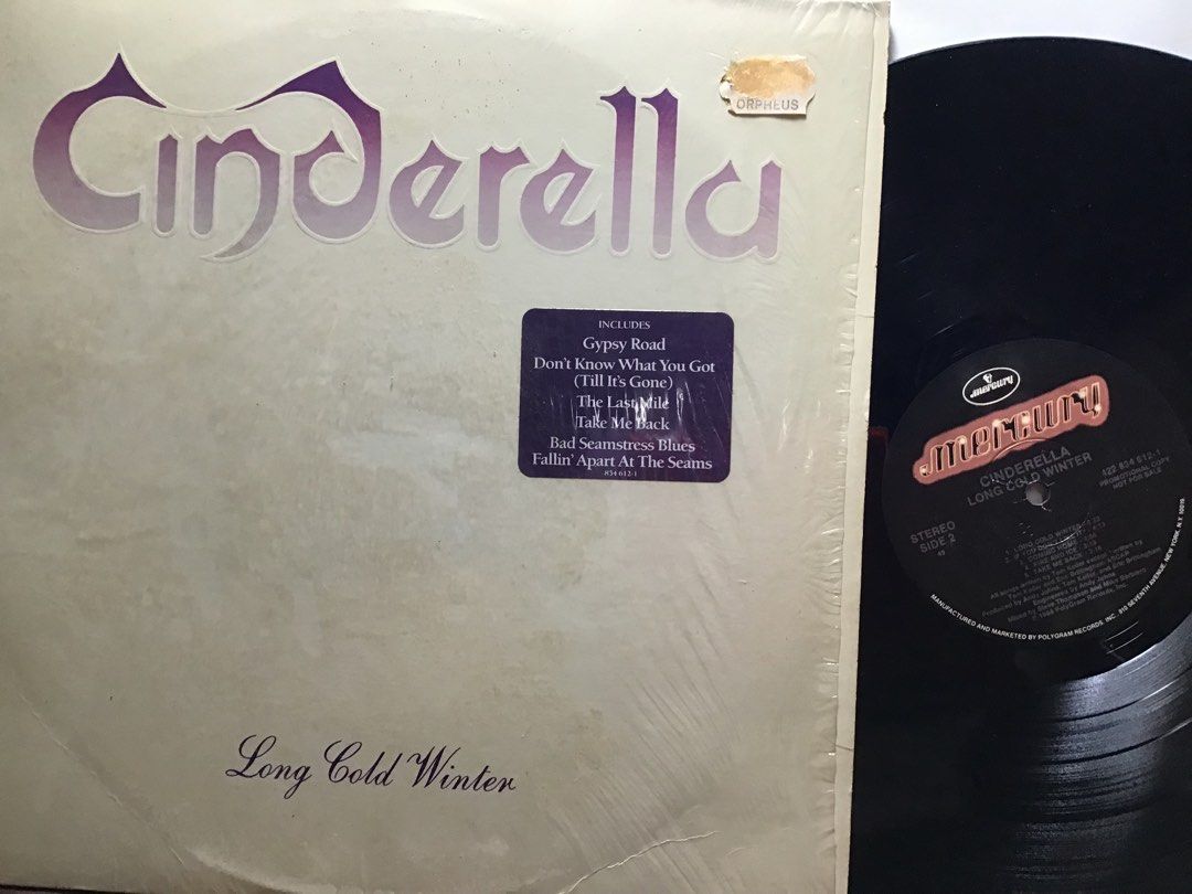 LP Cinderella - Long Cold Winter OOP USA VINYL RECORD Anubis 80s Hard ...