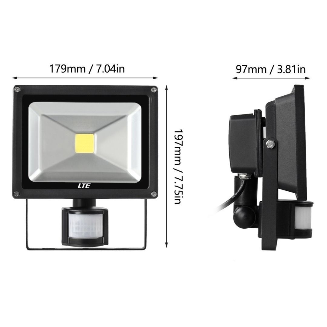 LTE LIGHTING EVEN LED Motion Sensor Floodlight 20W Waterproof LED PIR ...