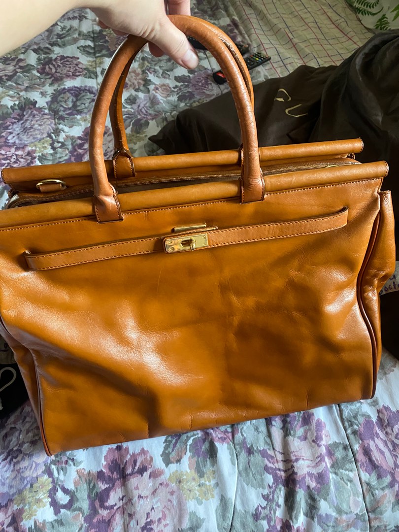 #luvluxe Authentic Luna Borsa Travelling Bag in Vibrant British Tan ...