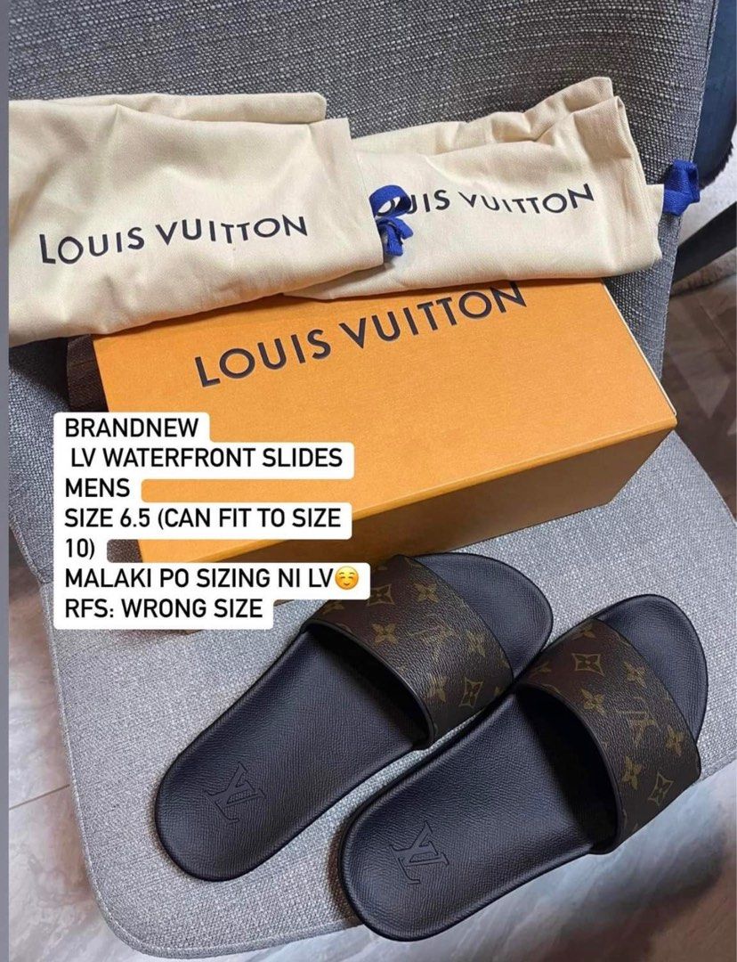 Lv slides monogram, Women's Fashion, Footwear, Flats & Sandals on Carousell