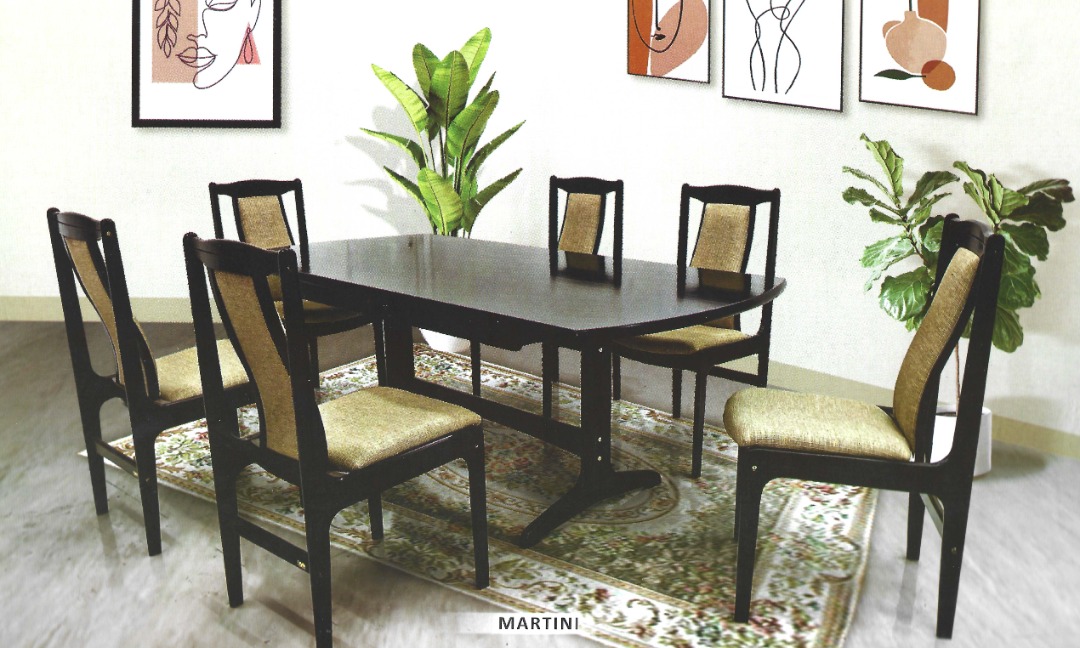 Meja Makan Ligna Martini Dining set minimalis Kayu Asli Export Quality ...