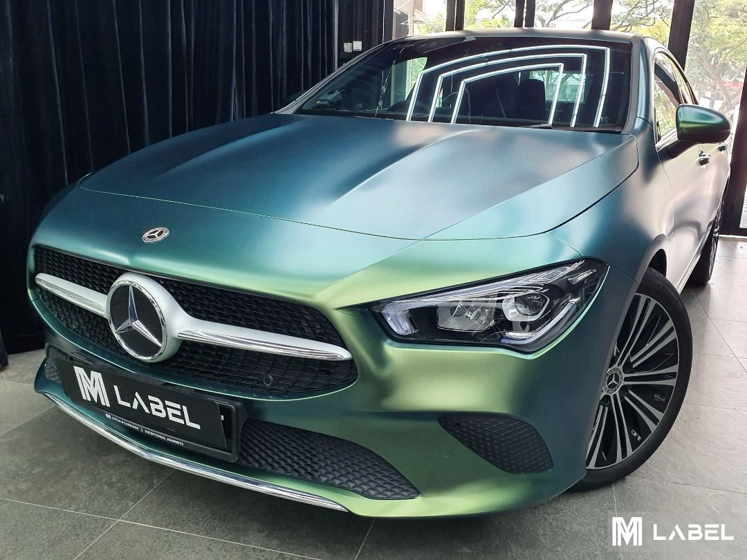 Mercedes Benz CLA180 - Matt Chameleon Spring Green, Car Accessories ...
