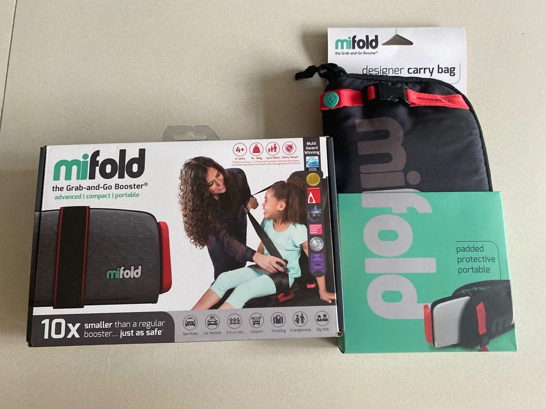 Mifold Comfort Grab & Go Booster / Portable Car Seat, Babies & Kids ...