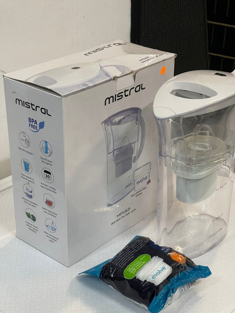 Mistral MFK621 Water Purifier Pitcher Jug, 2L Display Set, TV & Home ...