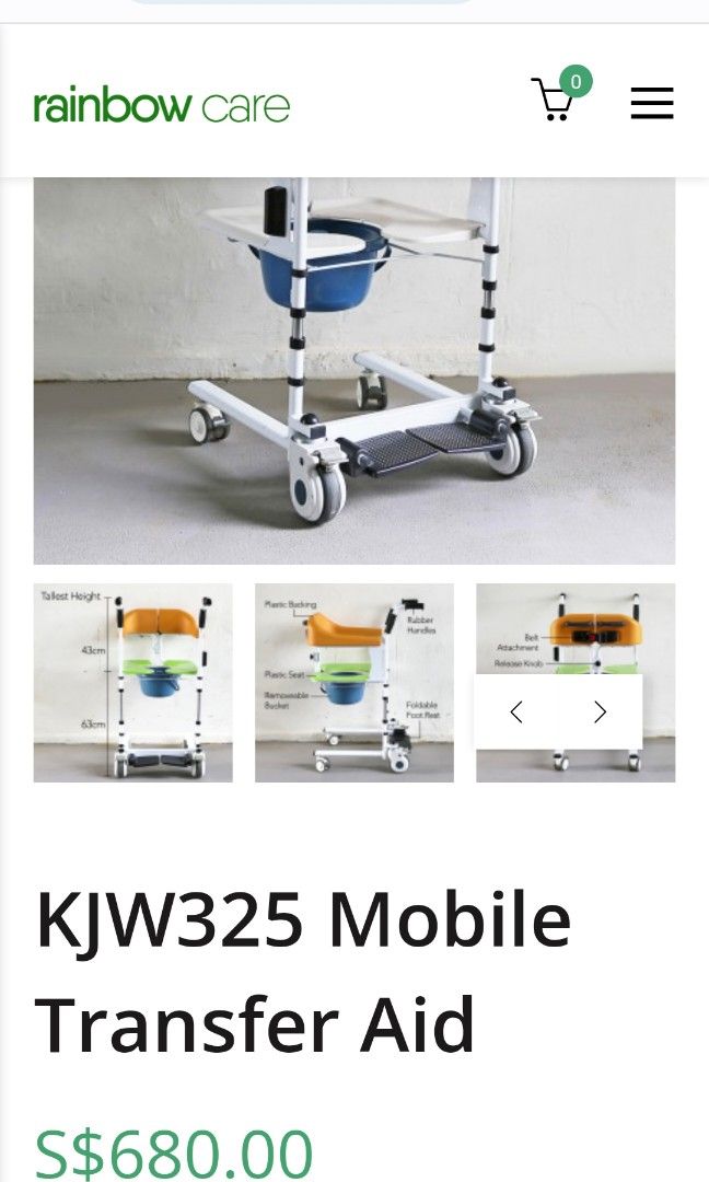 Mobile Transfer Aid / Bath Chair, Health & Nutrition, Assistive ...