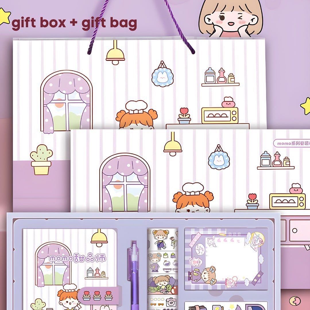 Momo Sticker Gift Box (w/paper bag), Hobbies & Toys, Toys & Games on ...