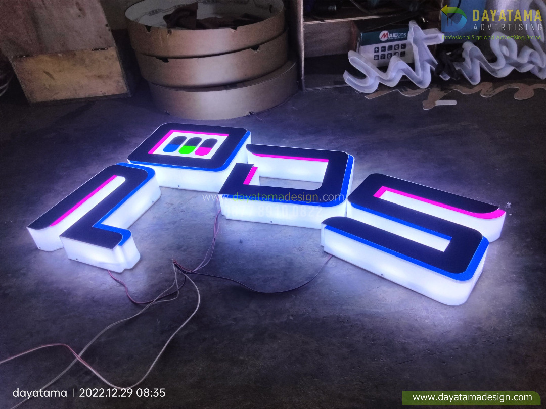 Neon Sign Huruf Timbul Akrilik Murah | Dayatama Advertising, Desain ...
