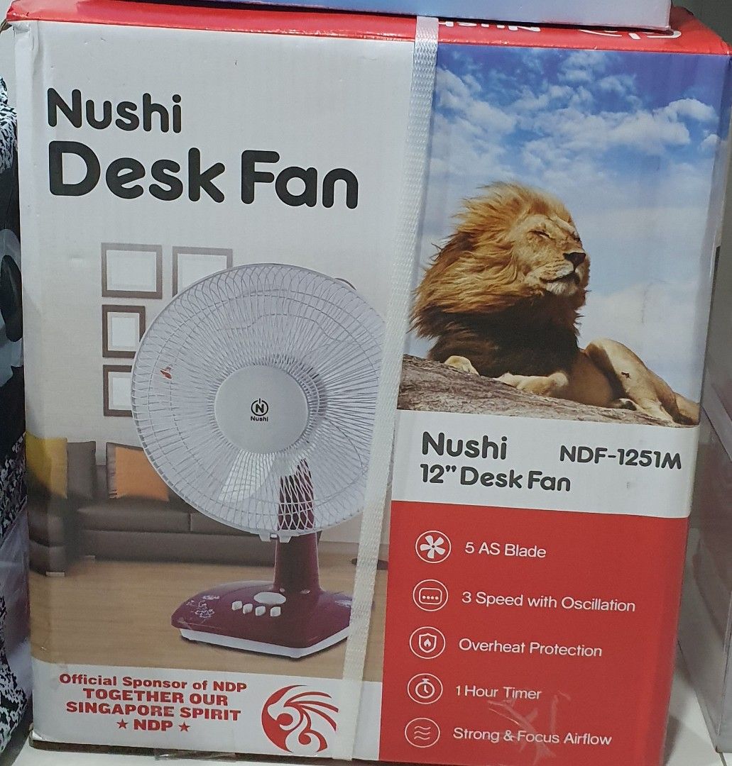 Nushi Desk Fan, Furniture & Home Living, Lighting & Fans, Fans on Carousell
