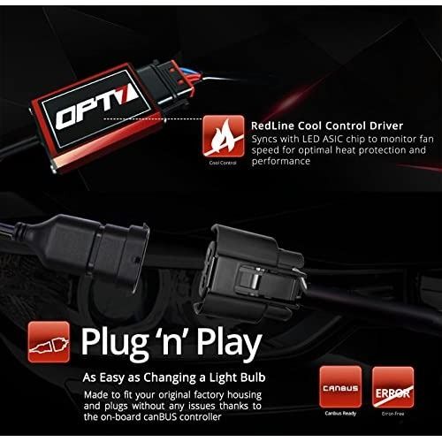 OPT7 Fluxbeam H7 LED Headlight Kit w/ Clear Arc-Beam Bulbs - 60w 7 ...