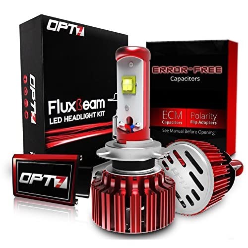 OPT7 Fluxbeam H7 LED Headlight Kit w/ Clear Arc-Beam Bulbs - 60w 7 ...