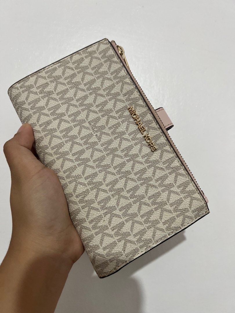 Original MK Bifold Wallet with Zipper, Luxury, Bags & Wallets on Carousell
