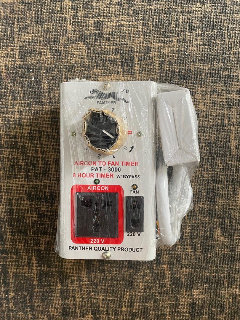 Panther Aircon to Fan Timer Plug Energy Saver, Computers & Tech, Parts ...