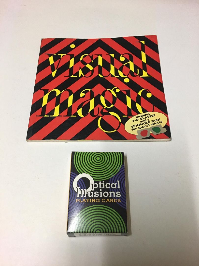 Pentagram Optical Illusions Playing Cards with Visual Magic Book, Hobbies & Toys, Toys & Games ...