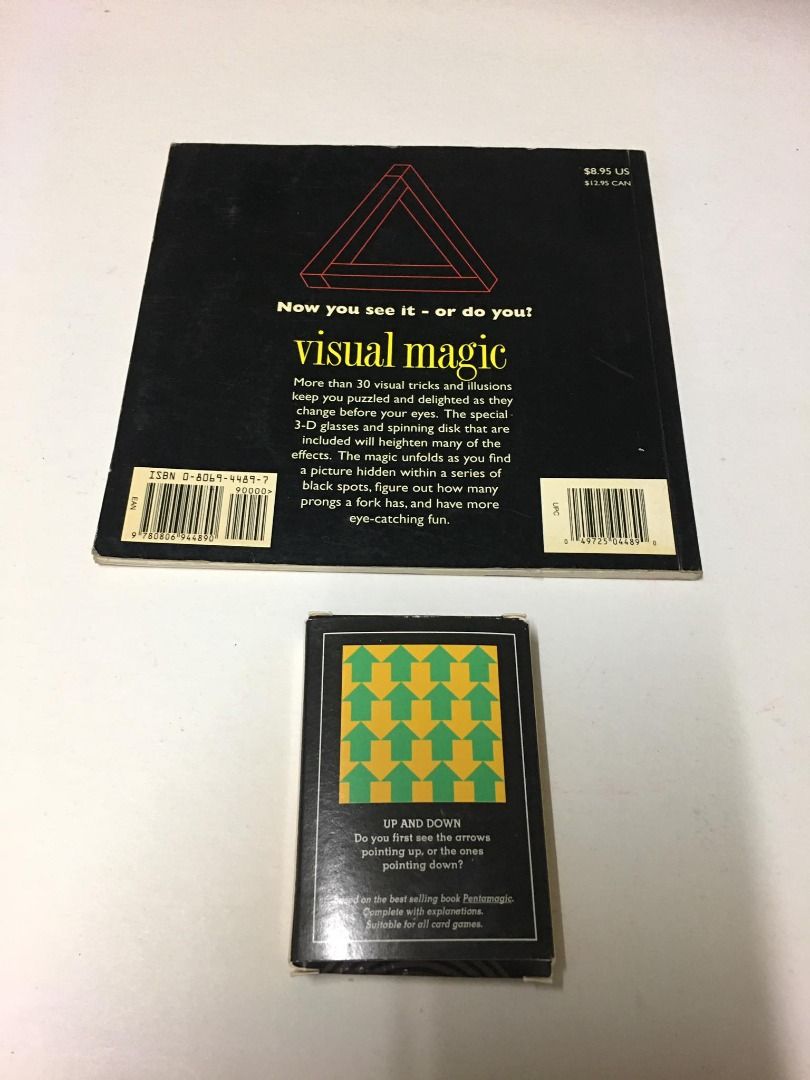 Pentagram Optical Illusions Playing Cards with Visual Magic Book, Hobbies & Toys, Toys & Games ...