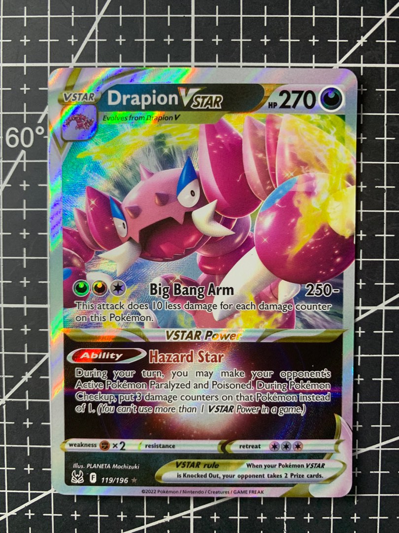 Pokemon Drapion VSTAR 119/196, Hobbies & Toys, Toys & Games on Carousell