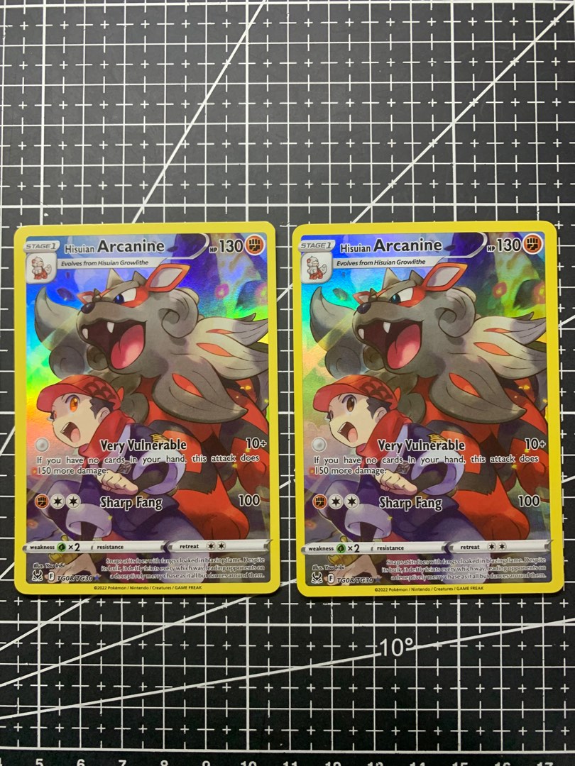 Pokemon Hisuian Arcanine TG08/TG30, Hobbies & Toys, Toys & Games on Carousell