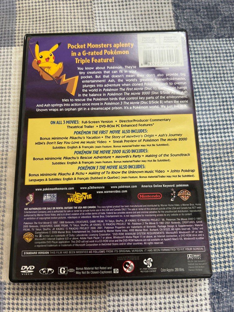 Pokemon 3 The Movie Dvd