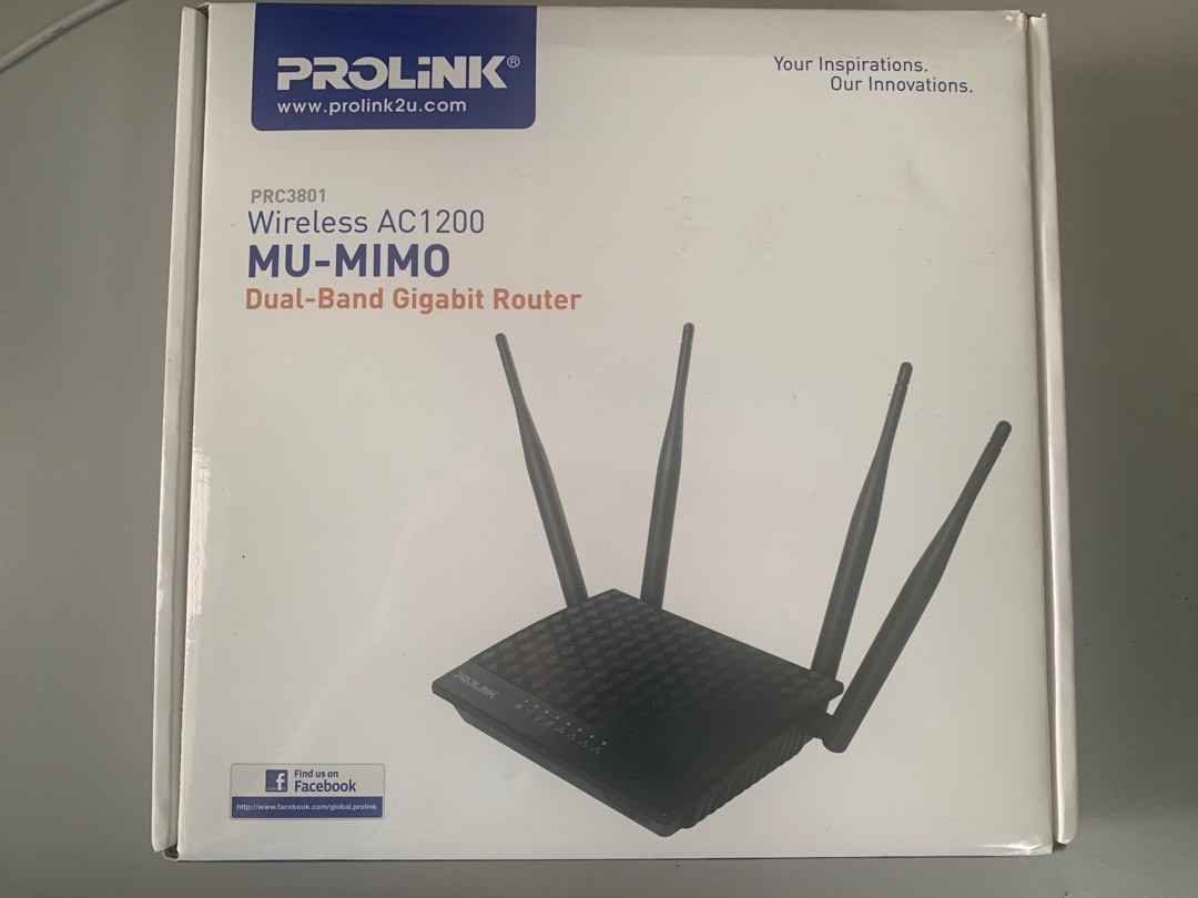 Prolink Wireless AC1200 Gigabit router, Computers & Tech, Office ...