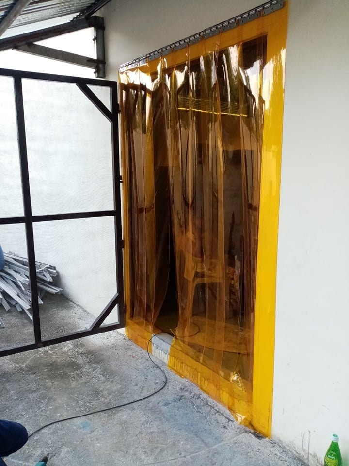 PVC Plastic Curtain w/ supply and Install, Furniture & Home Living ...