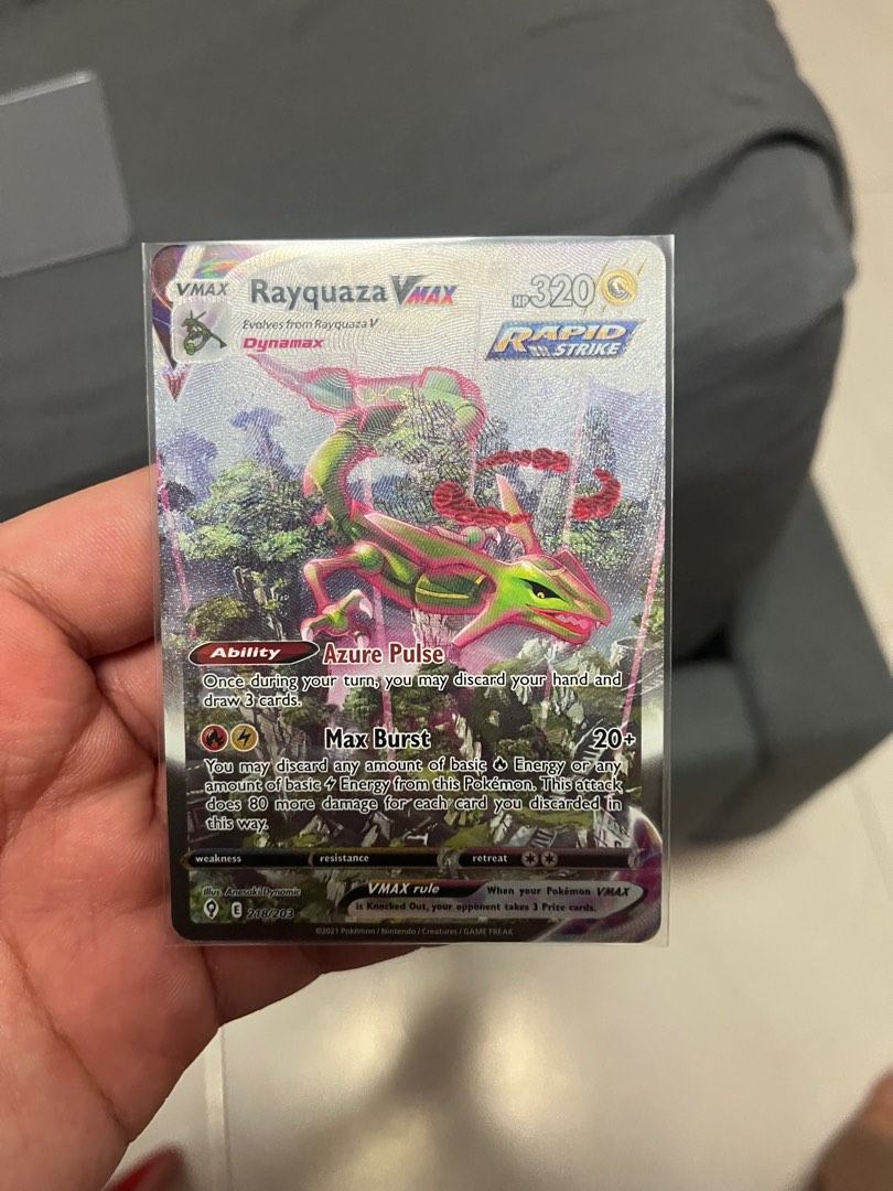 Rayquaza Vmax Alternate Art (Evolving skies), Hobbies & Toys, Toys ...