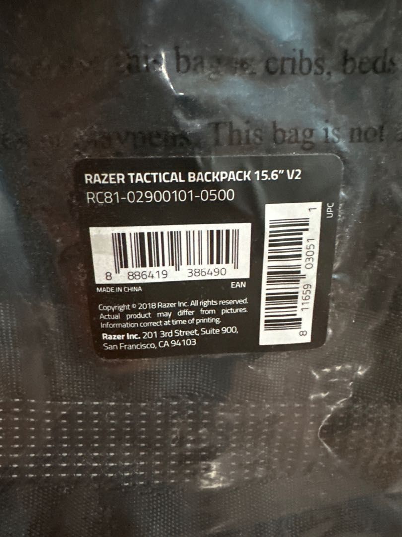Razer Tactical 15.6 Backpack V2 BNIB, Men's Fashion, Bags, Backpacks on ...