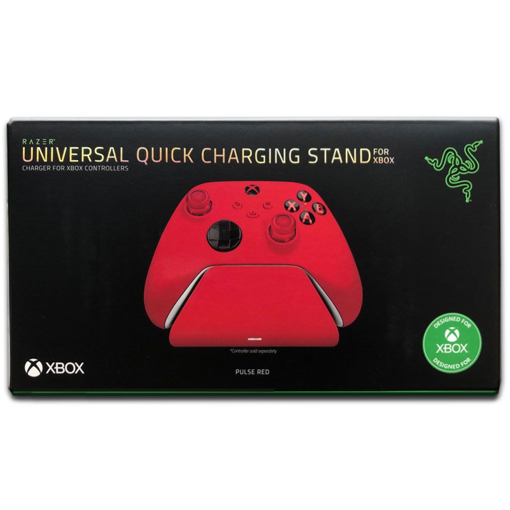 Razer Xbox Controller Quick Charging Red/Green/Blue Stand + Battery ...